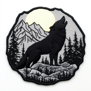 7 Wolf Clipart Howling Wolf, Full Moon Graphics Animal Clipart, White ...