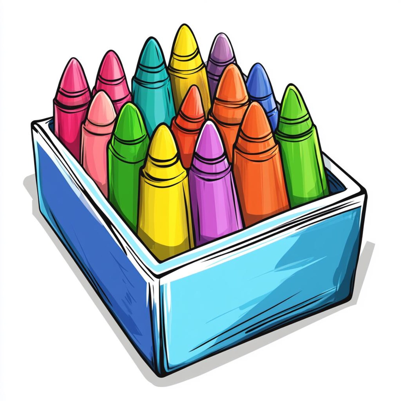 Colorful Crayon Clipart Set: Rainbow Crayon Illustrations (PNG, JPG) - Etsy