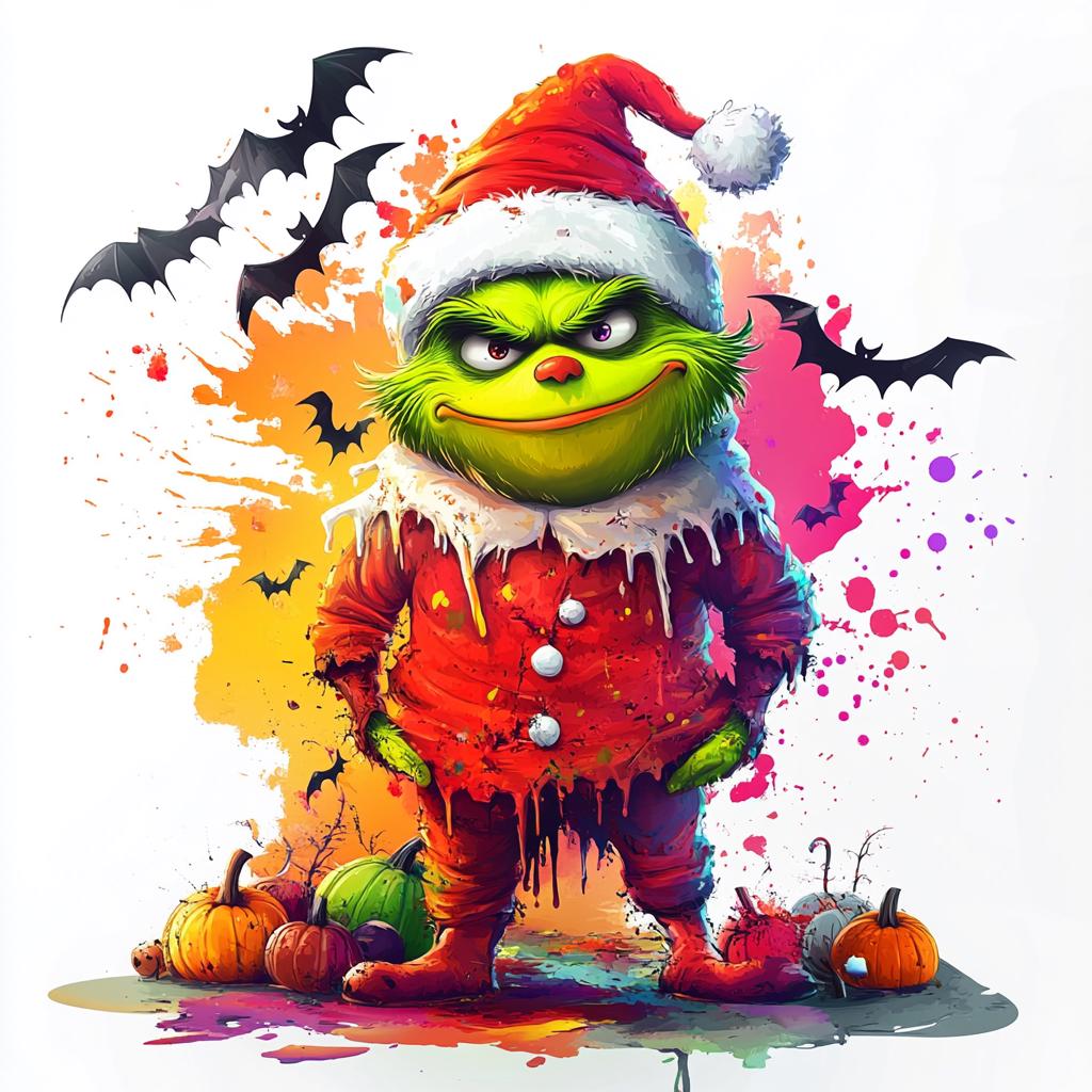 Grinch Christmas Clipart: Holiday PNG Illustrations (commercial Use) - Etsy