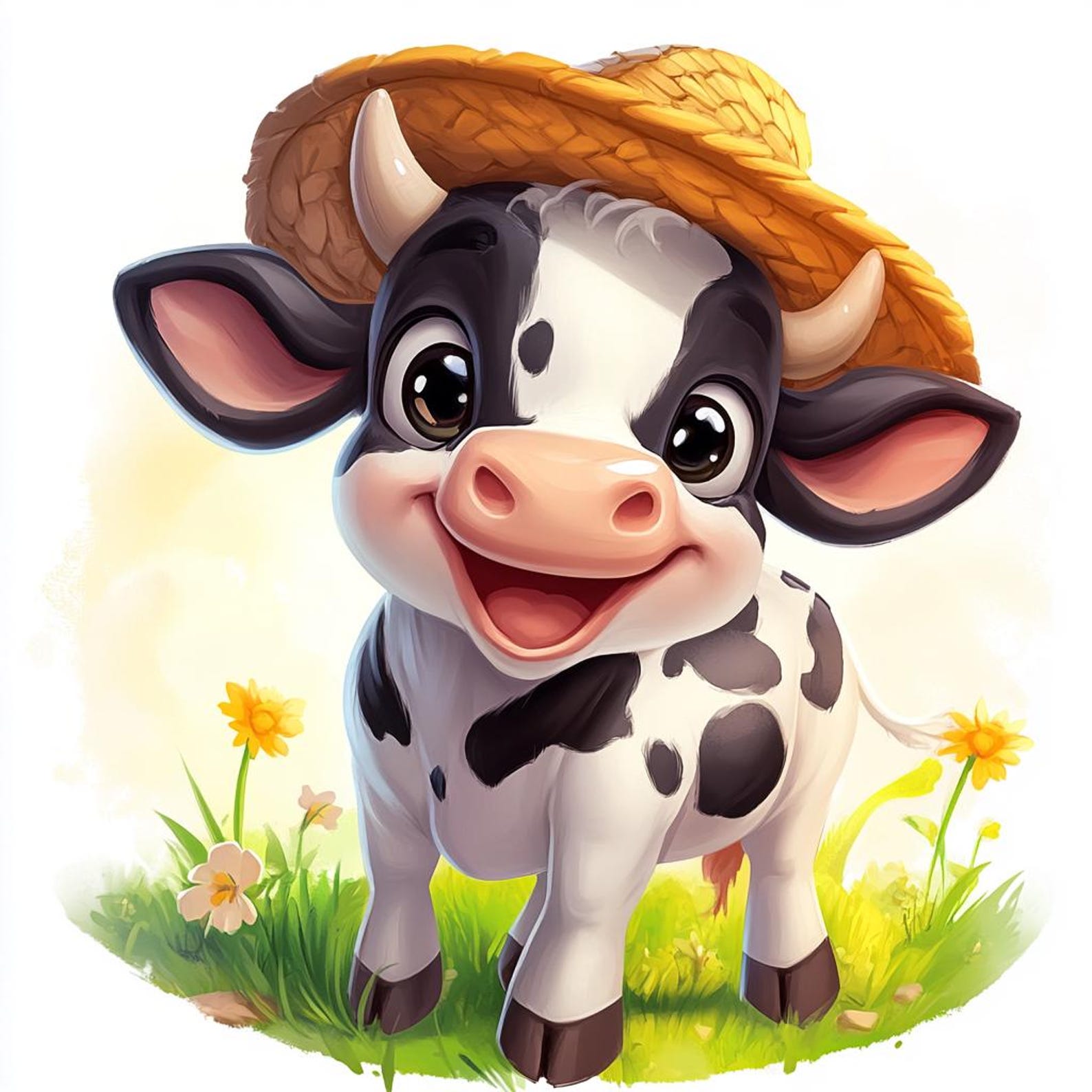 8 Cute Cow Clipart Bundle, Commercial Use PNG,JPJ Baby Cow Birthday ...