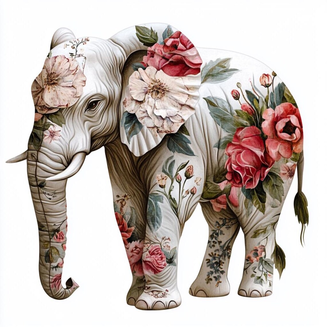 8 Cute Elephant Clipart, Watercolor Boy Elephant Illustration, Cute ...