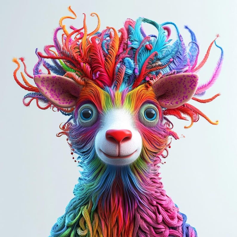 10 Colorfull Animals Clipart PNG,JPJ - Boho Animals, Watercolor ...