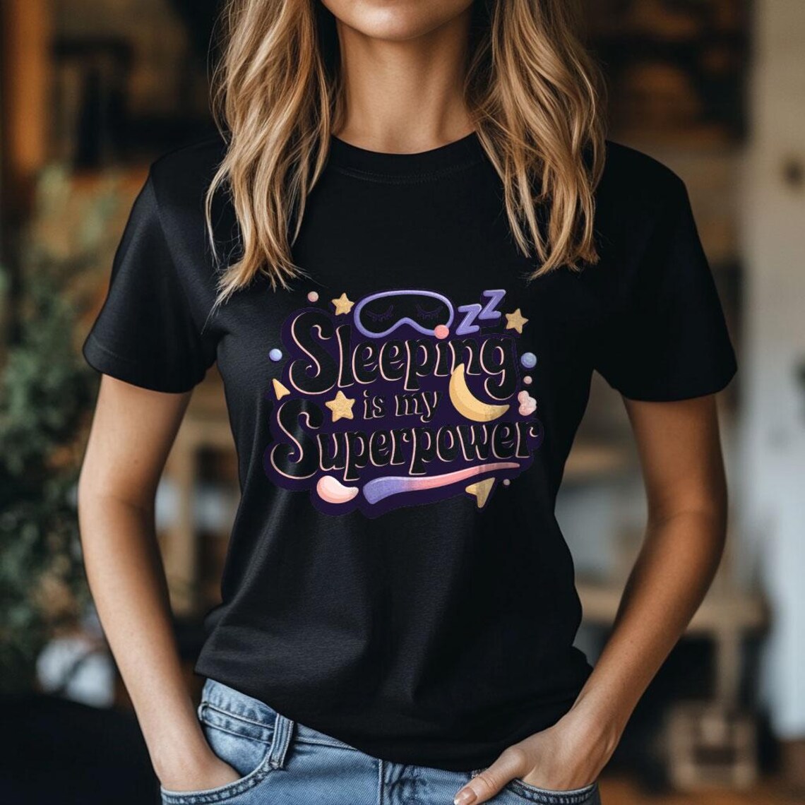 Sleeping is My Superpower PNG - Cute Sleep Lover Quote - Dreamy Night ...