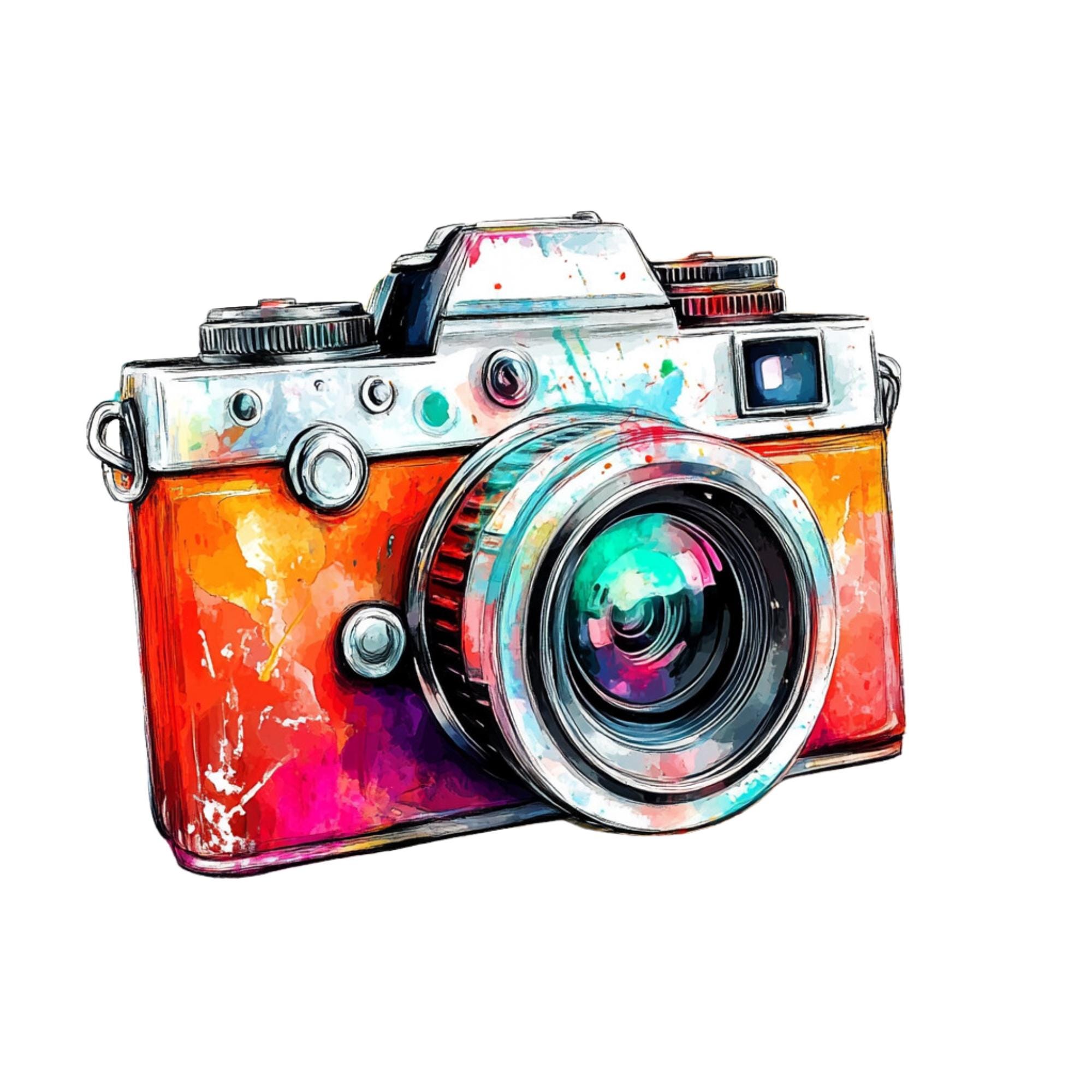 7 Watercolor Camera Clipart,bundle, Photography, Digital Download ...