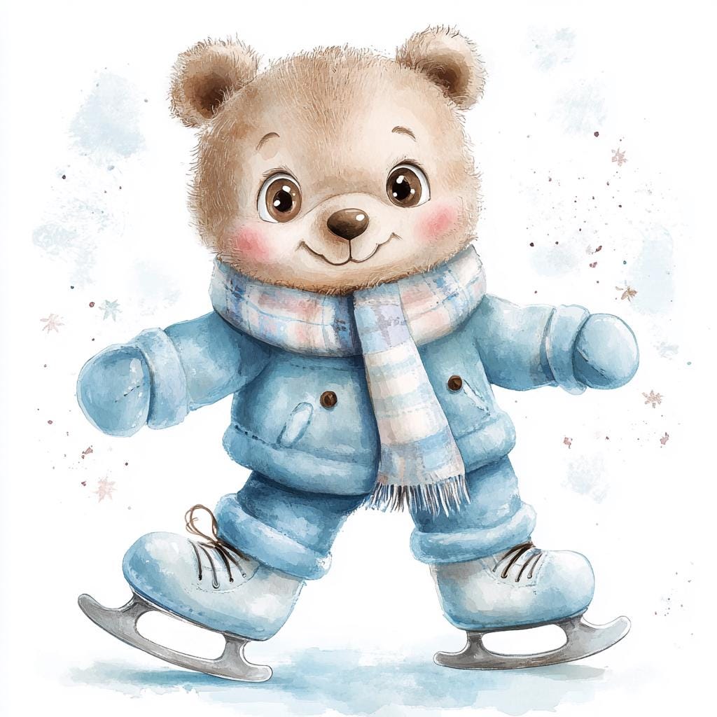 Teddy Bear Watercolor Clipart: Baby Shower Invitation (PNG, JPJ) - Etsy