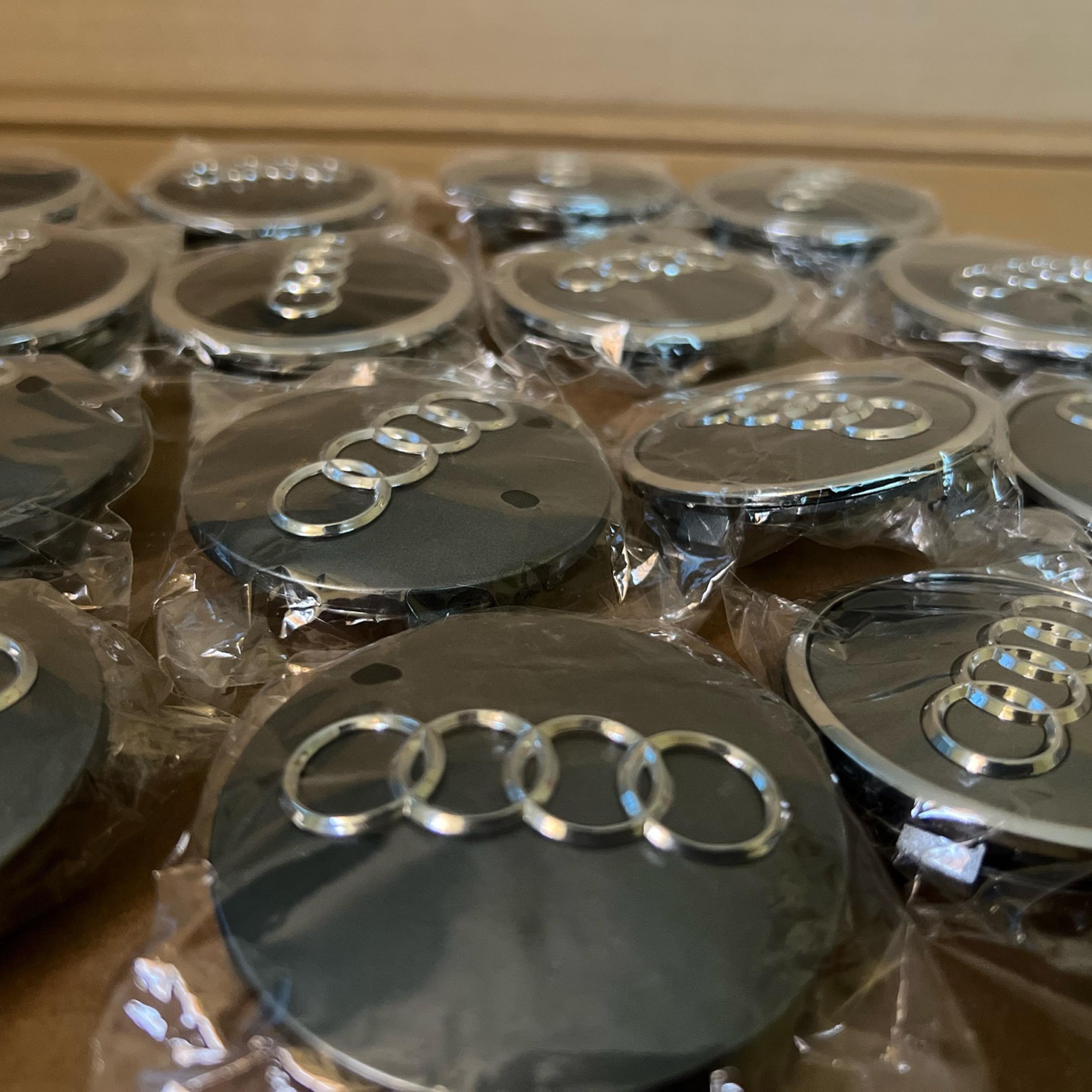 Audi Wheel Center Caps - 60mm, 68 Mm, Chrome Emblem - Set of 4 - Etsy
