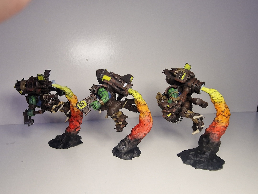 Warhammer 40K Ork Stormboyz Jetpack Smoke Trails Flight Stands X3 - Etsy