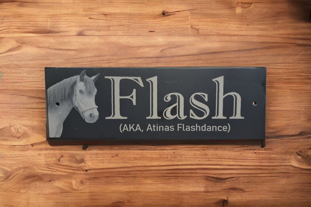 Stable / House /kennel Name Plaque. Laser Engraved (name & Photo) - Etsy