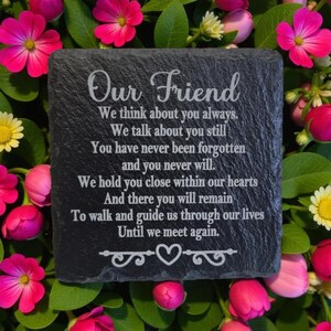 Personalized Graveside Slate Memorial, Remembrance Poem - Etsy UK