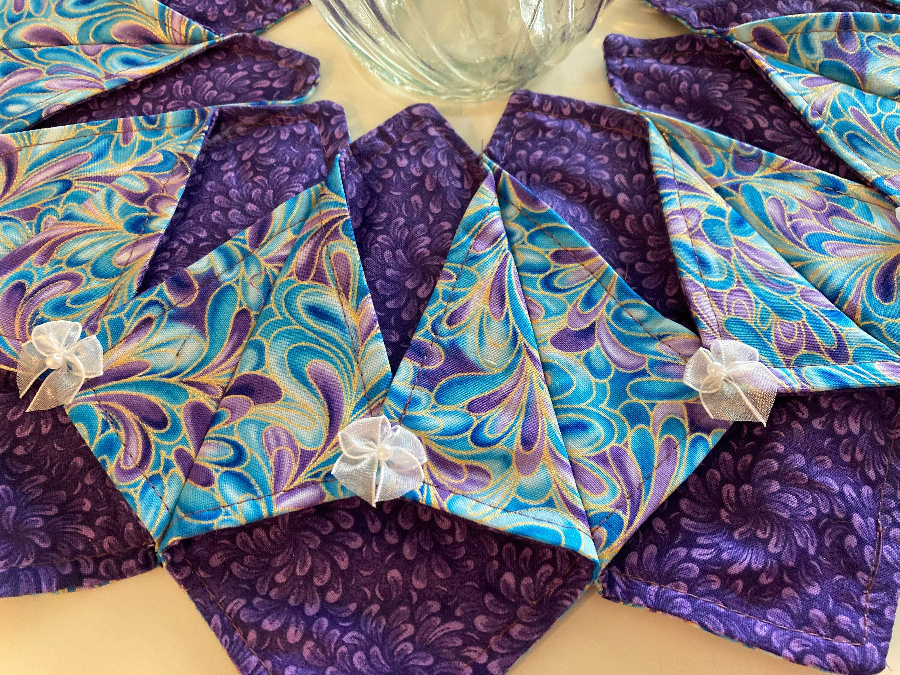 Fold and Stitch Origami Candle Mat Centerpiece - Etsy