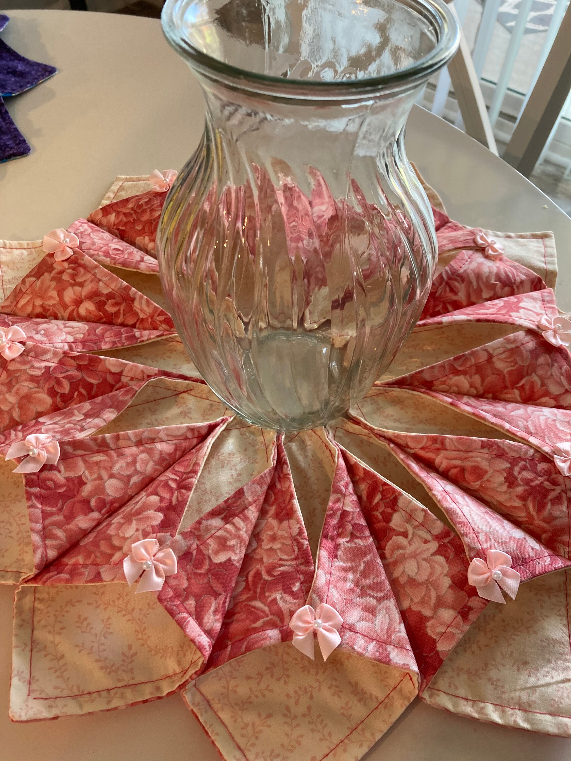 Fold and Stitch Origami Candle Mat Centerpiece - Etsy