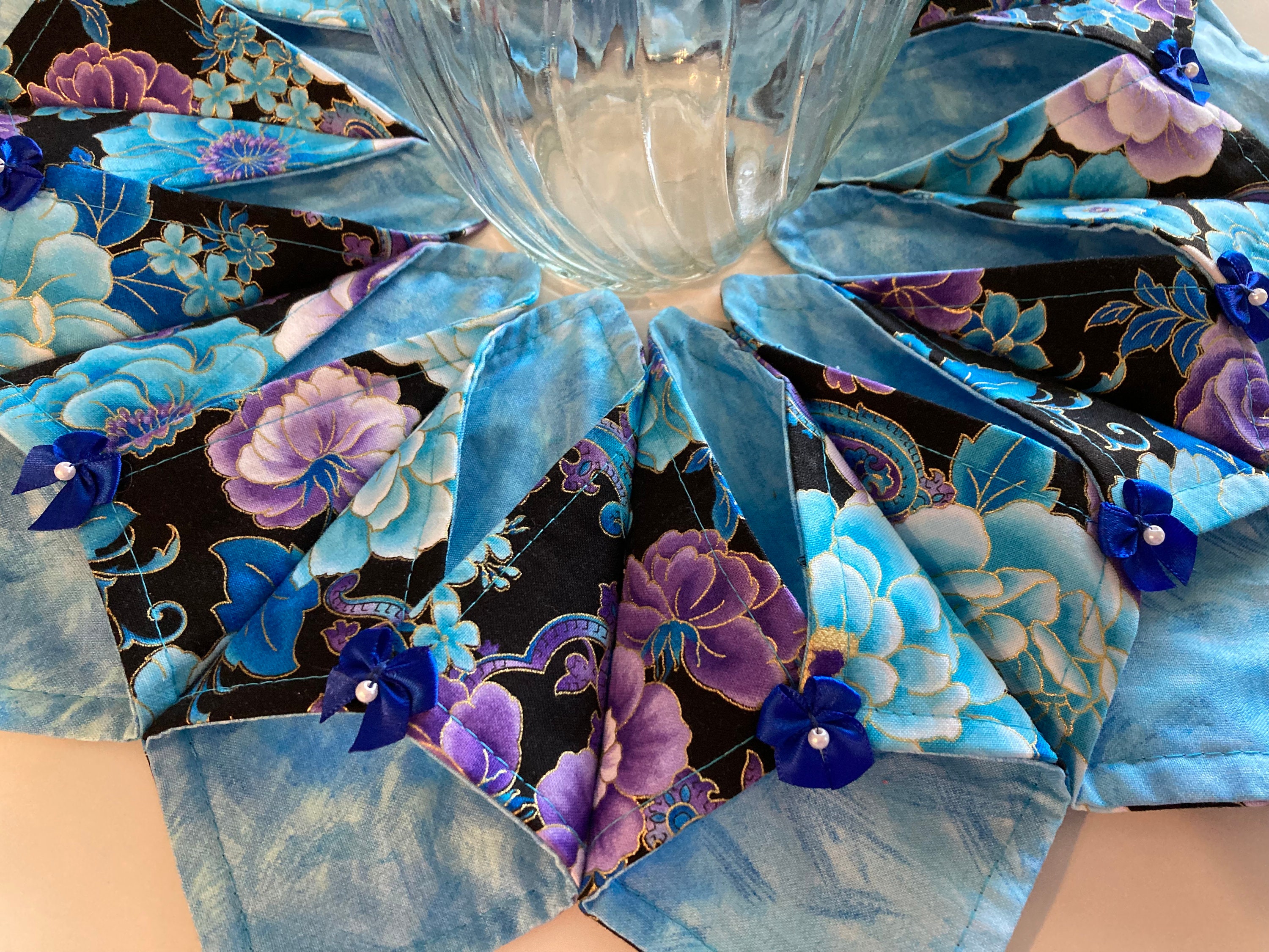 Fold and Stitch Origami Candle Mat Centerpiece - Etsy