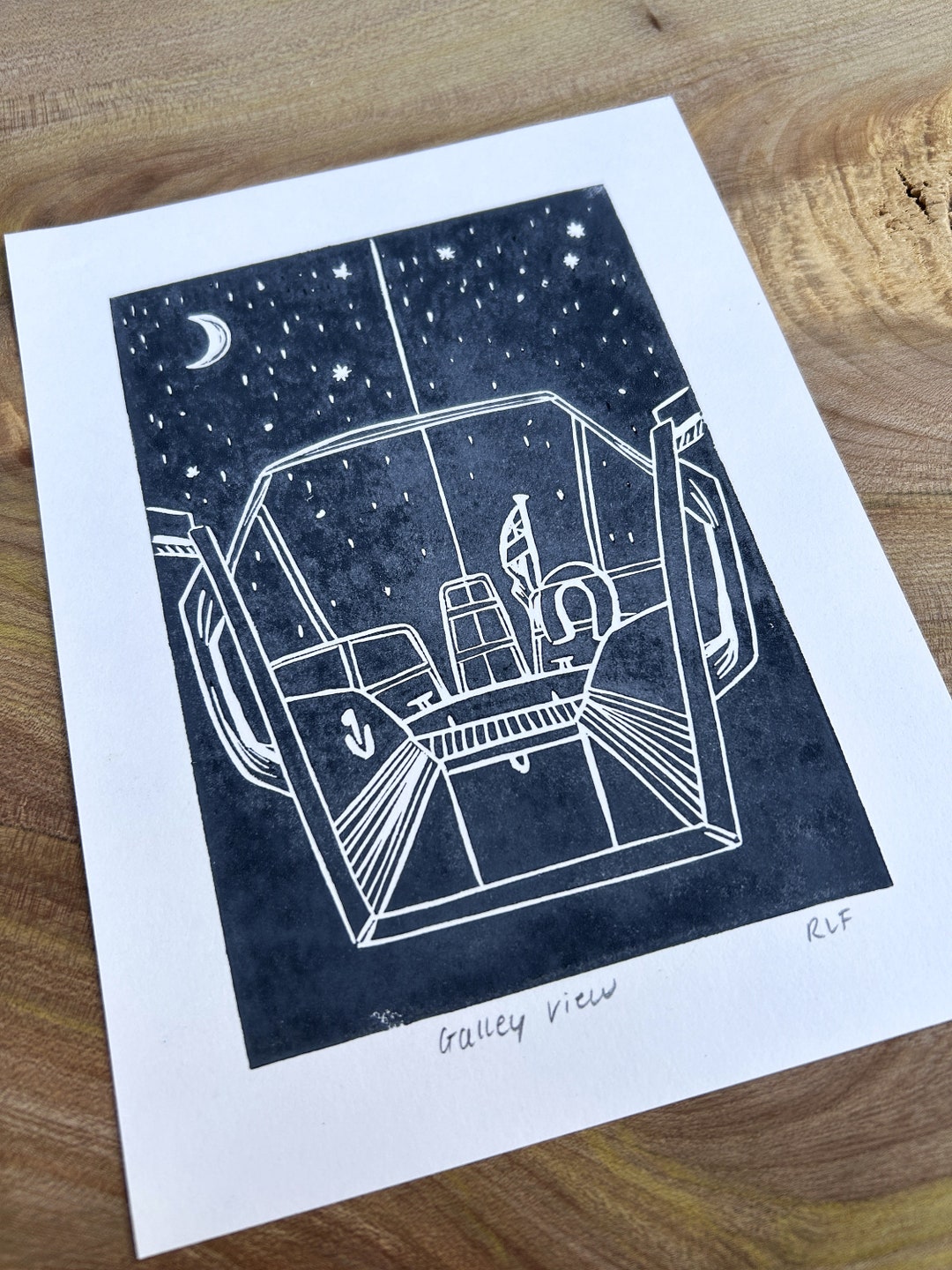 Galley View Lino Print - Etsy