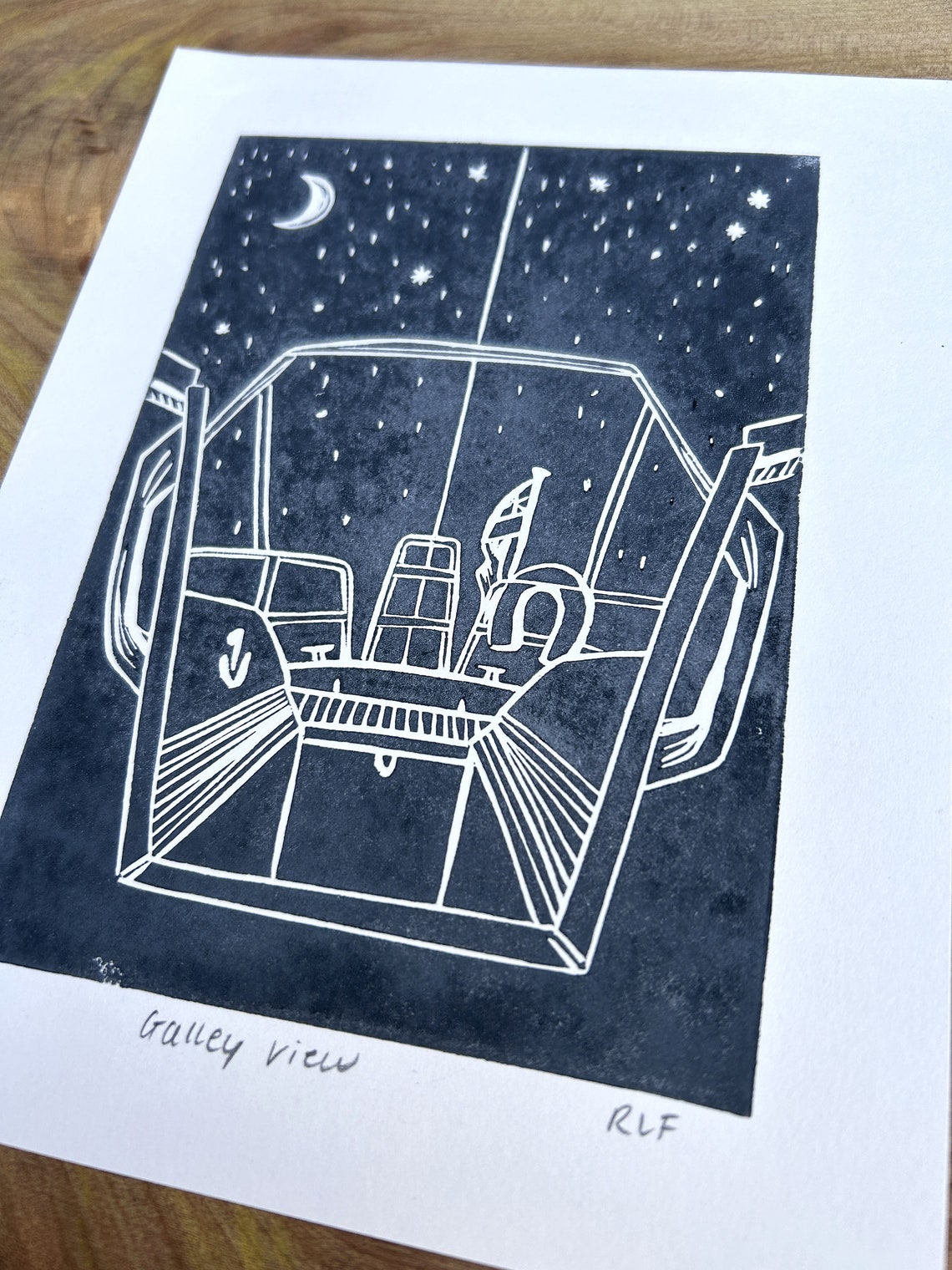 Galley View Lino Print - Etsy