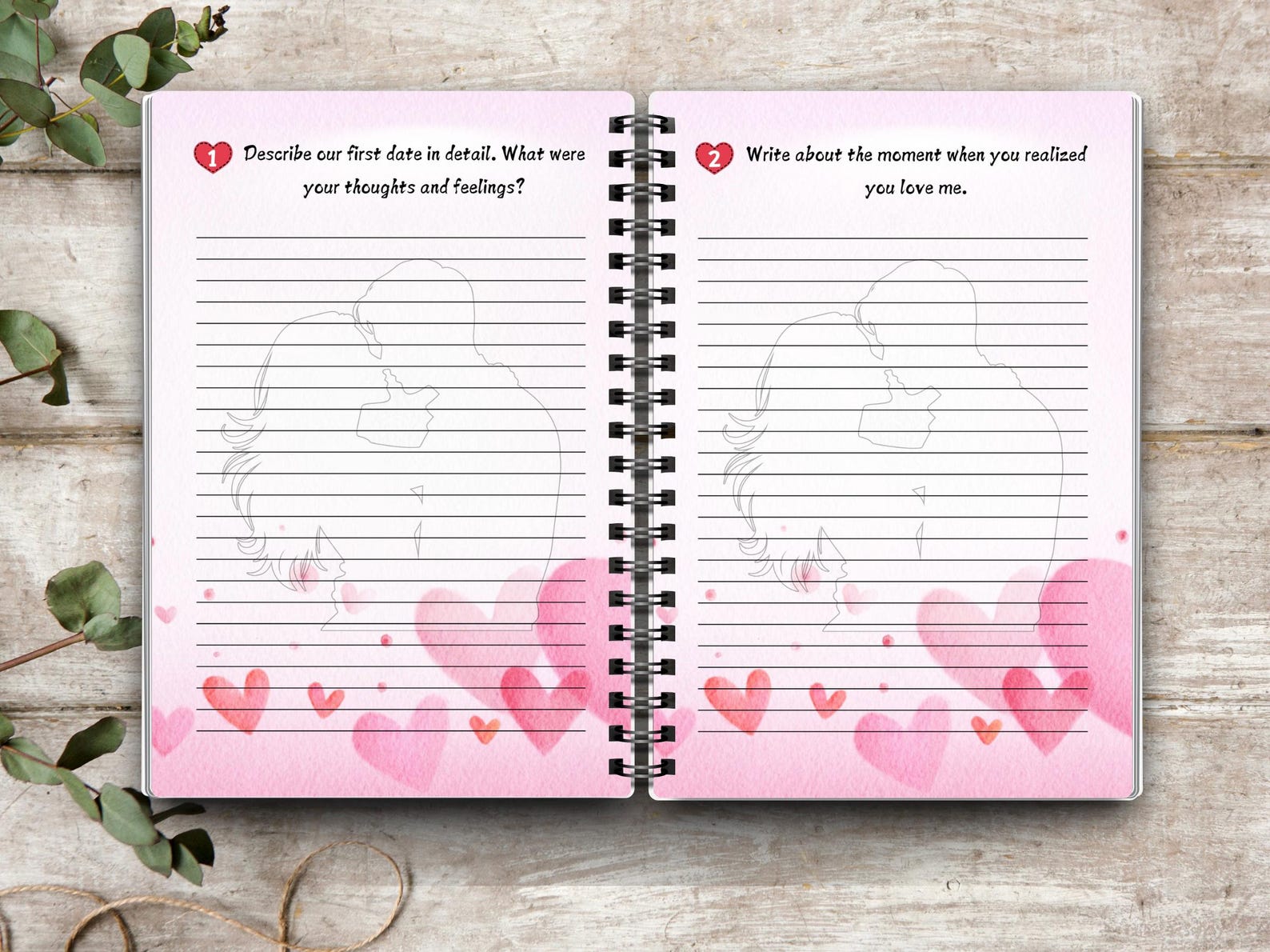 Custom Love Story Book |handmade Personalised Couples Journal ...