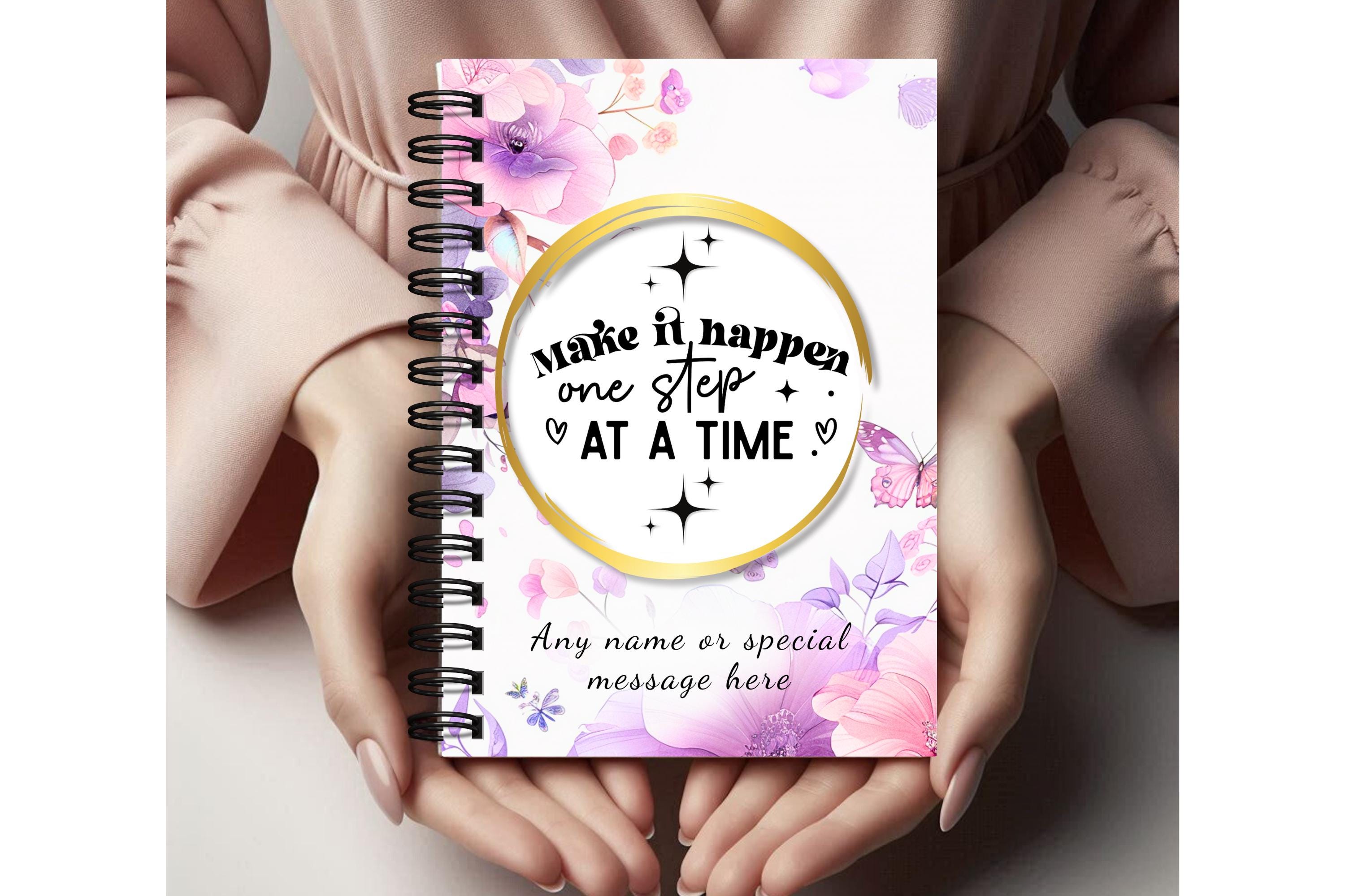 Personalised Handmade Journal and Pen | Motivational Quotes Notebook ...