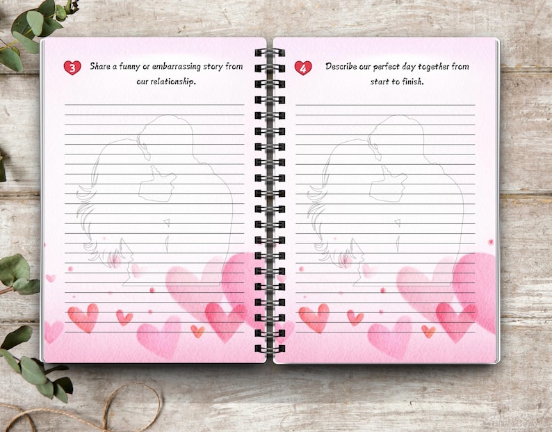 Custom Love Story Book |handmade Personalised Couples Journal ...