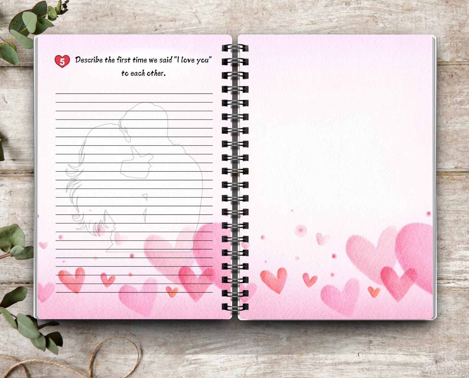 Custom Love Story Book |handmade Personalised Couples Journal ...