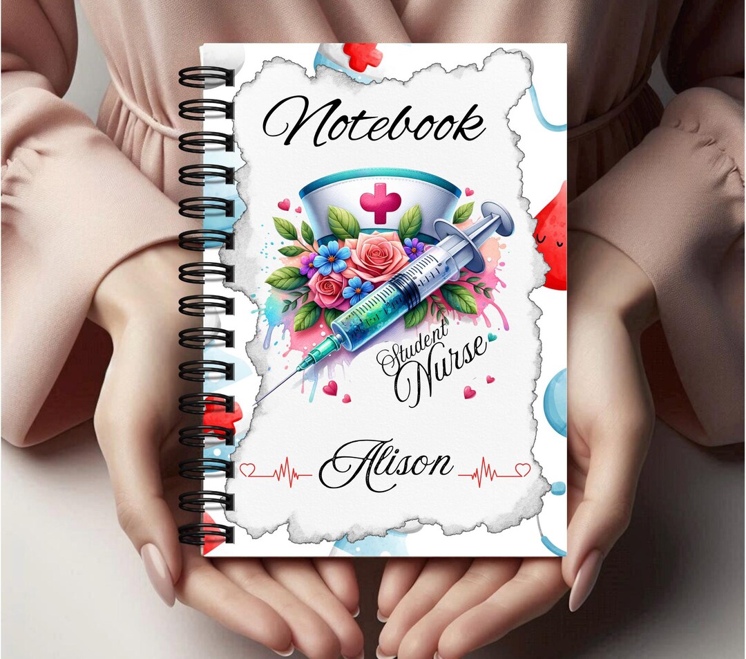 Personalized A4 / A5 Student Nurse Spiral Notebook / Nurse Practitioner ...