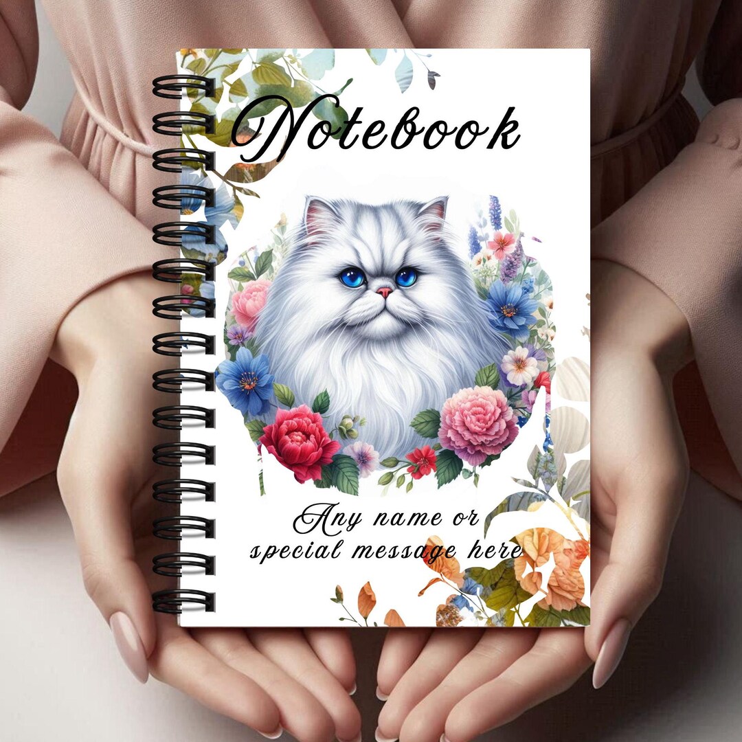 Personalized Persian Cat Notebook A4 / A5 Size /custom Pet Journal ...
