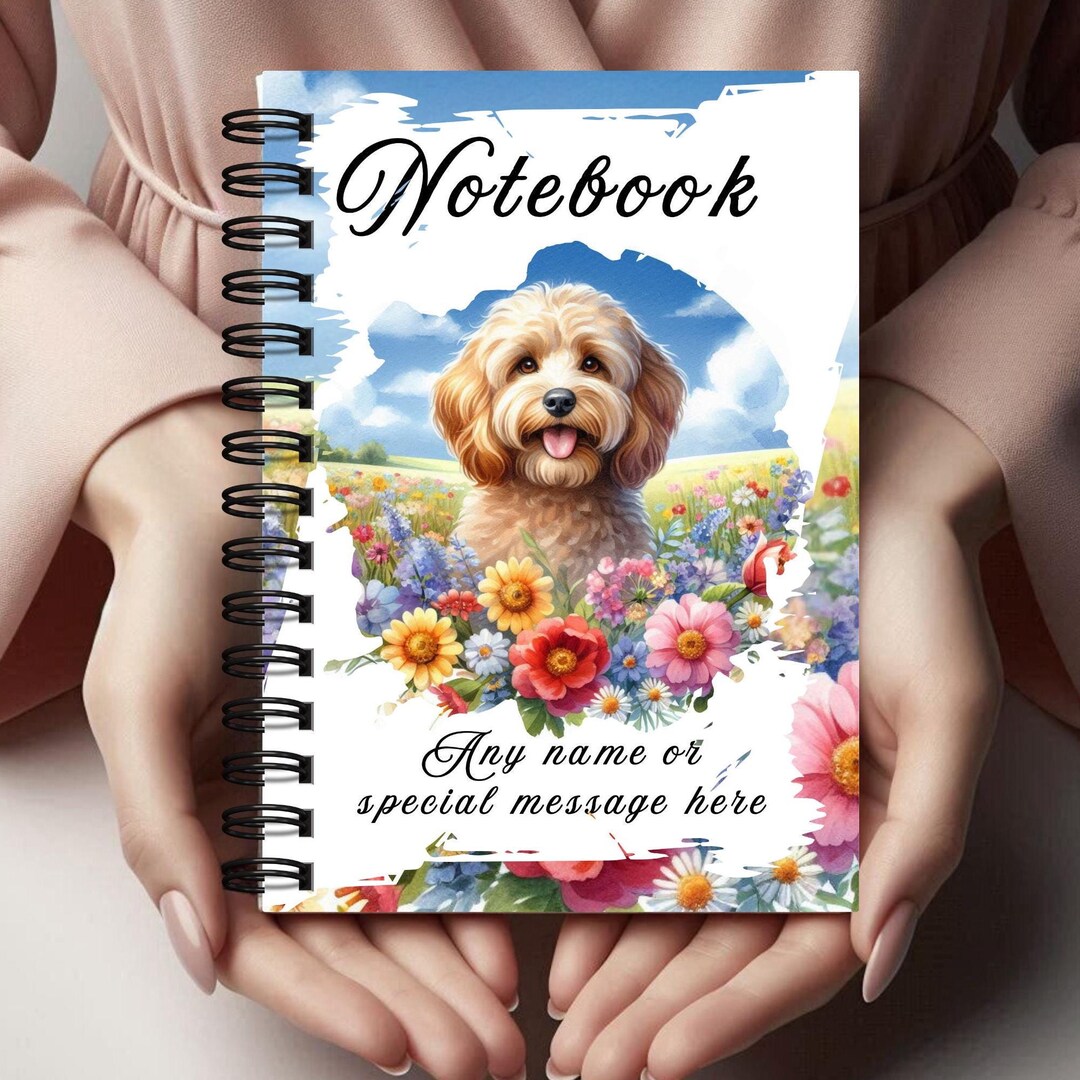 Personalized Cockapoo Dog Notebook A4 / A5 Size Spiral Notebook ...