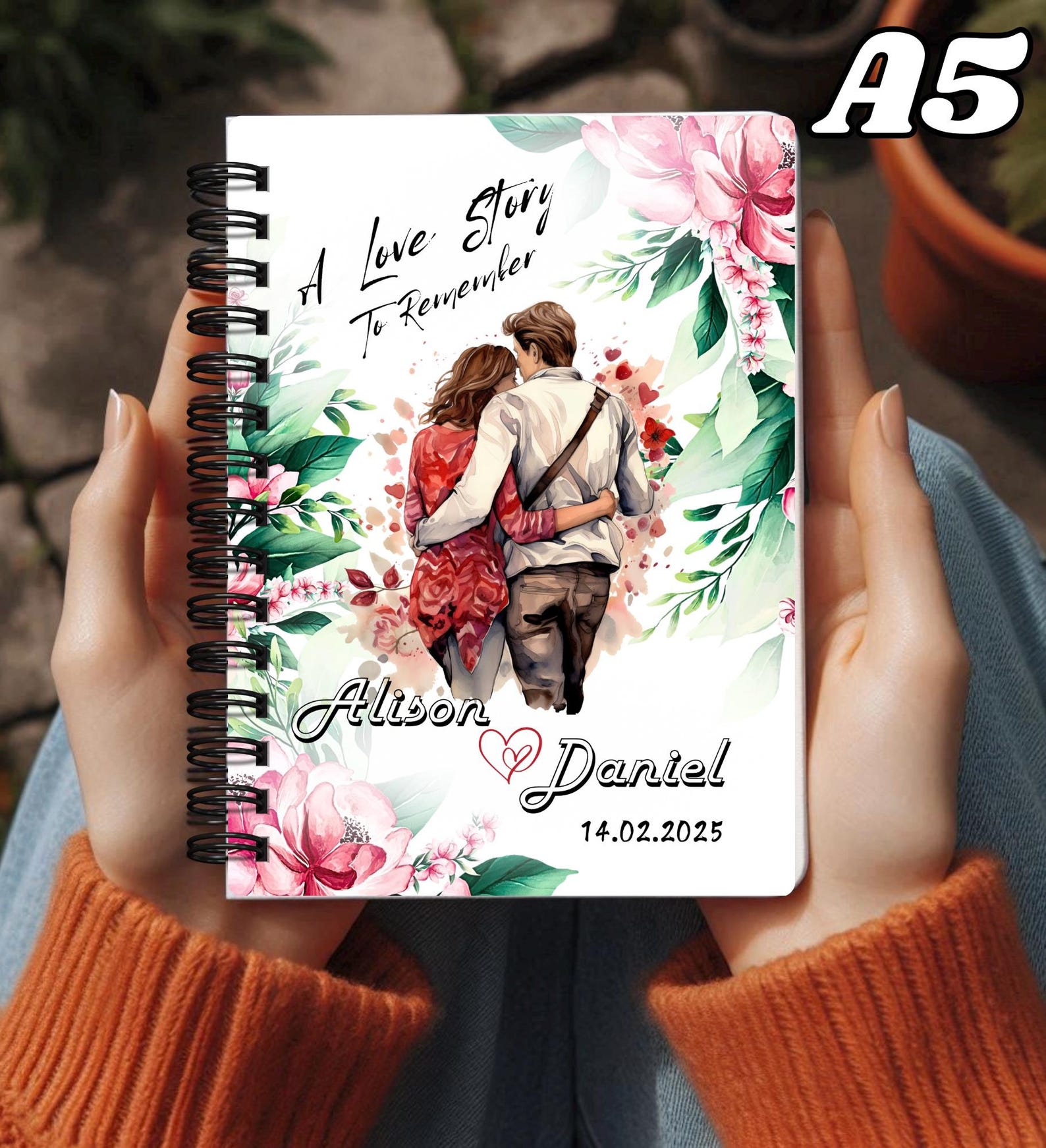 Custom Love Story Book |handmade Personalised Couples Journal ...