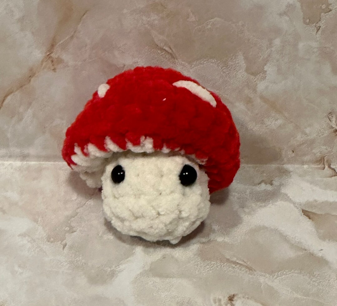 Mushroom Popping Toy Crochet Mushroom Popper Pop It Sensory Toy Popper ...