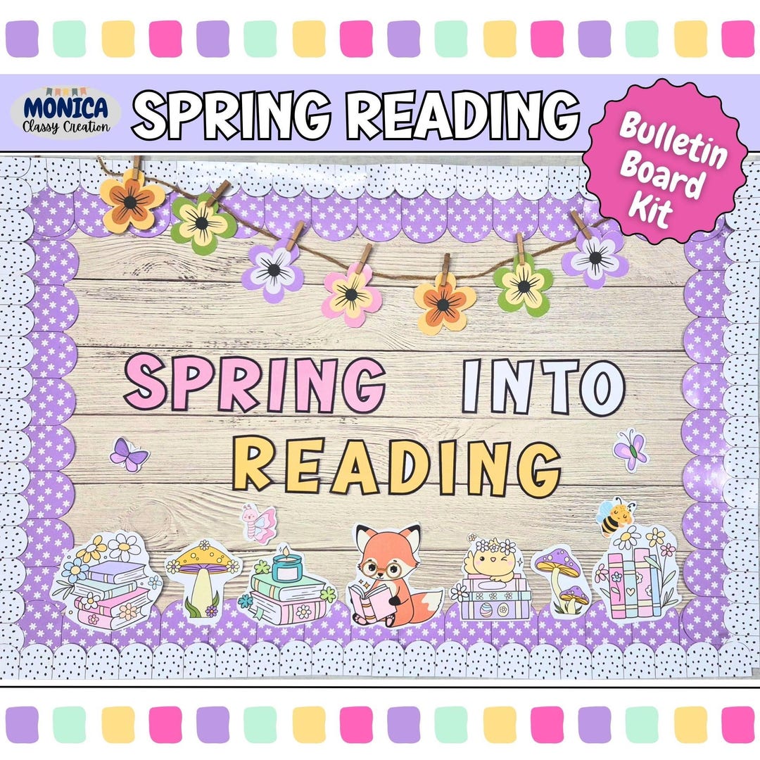 Spring Reading Bulletin Board Kit-we Are Blooming Together Classroom ...