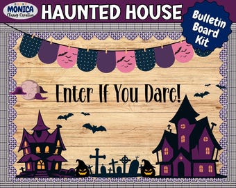 Haunted House Halloween Bulletin Board Kit-fall Classroom Door Decor ...