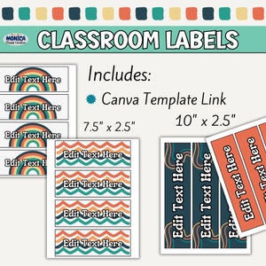 Retro Classroom Labels-school Supply Labels-bin Labels-teacher ...