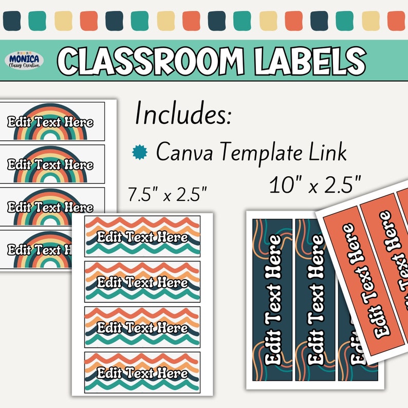 Retro Classroom Labels-school Supply Labels-bin Labels-teacher ...
