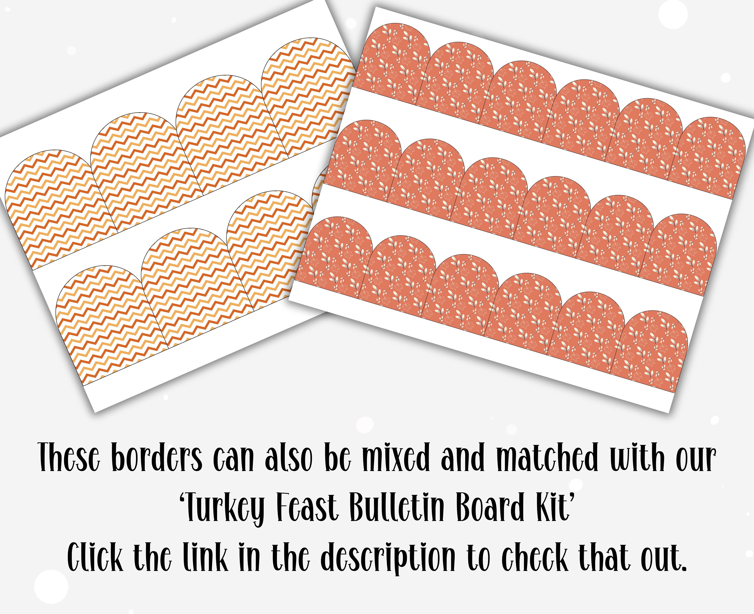 Pastel Boho Fall Bulletin Board Borders-thanksgiving Classroom Door ...