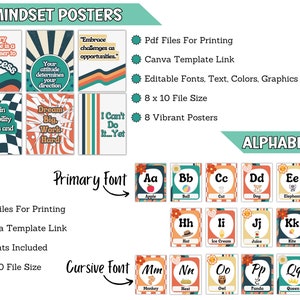 Retro Classroom Decor Bundle Elementary Groovy Classroom Theme Bright ...