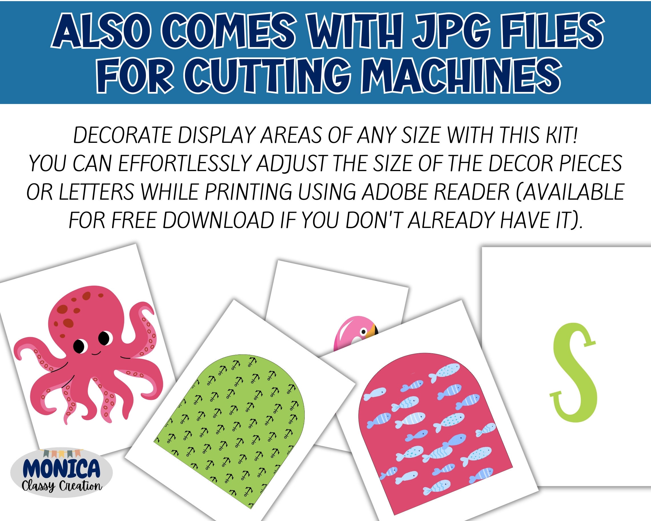 Ocean Animals Summer Bulletin Board Kit-end of the Year Classroom Door ...