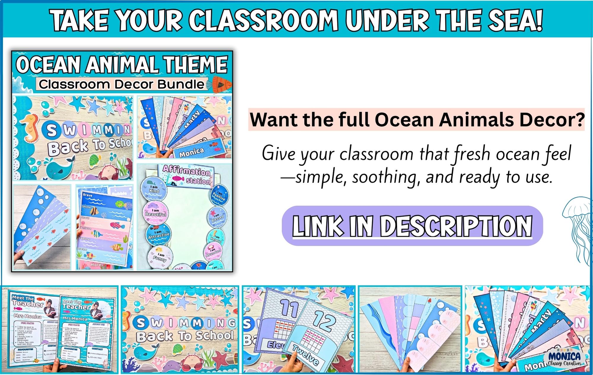 Classroom Newsletter Editable Template Canva Under the Sea Newsletter ...