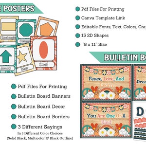 Retro Classroom Decor Bundle Elementary Groovy Classroom Theme Bright ...