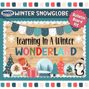 Winter Snowglobe Bulletin Board Kit Idea-hello Winter Wonderland ...