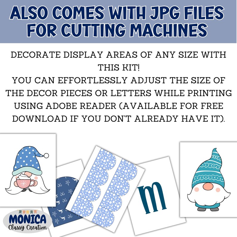 Winter Gnomes Bulletin Board Kit January Classroom Door Decor Hello ...