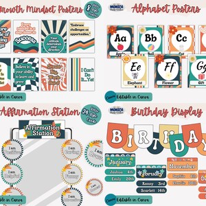 Retro Classroom Decor Bundle Elementary Groovy Classroom Theme Bright ...