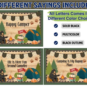 Camp Theme Bulletin Board Kit-happy Camper Classroom Door Decor-nature ...