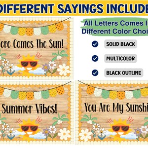 Summer Bulletin Board Kit-here Comes the Sun Classroom Door Decor ...