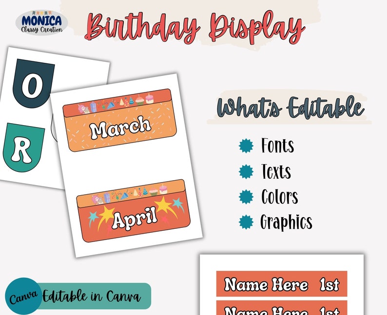 Classroom Birthday Bulletin Board Display-retro Groovy - Etsy