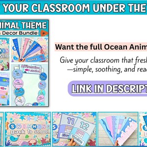Ocean Bulletin Board Borders Under the Sea Theme Classroom Door Decor ...