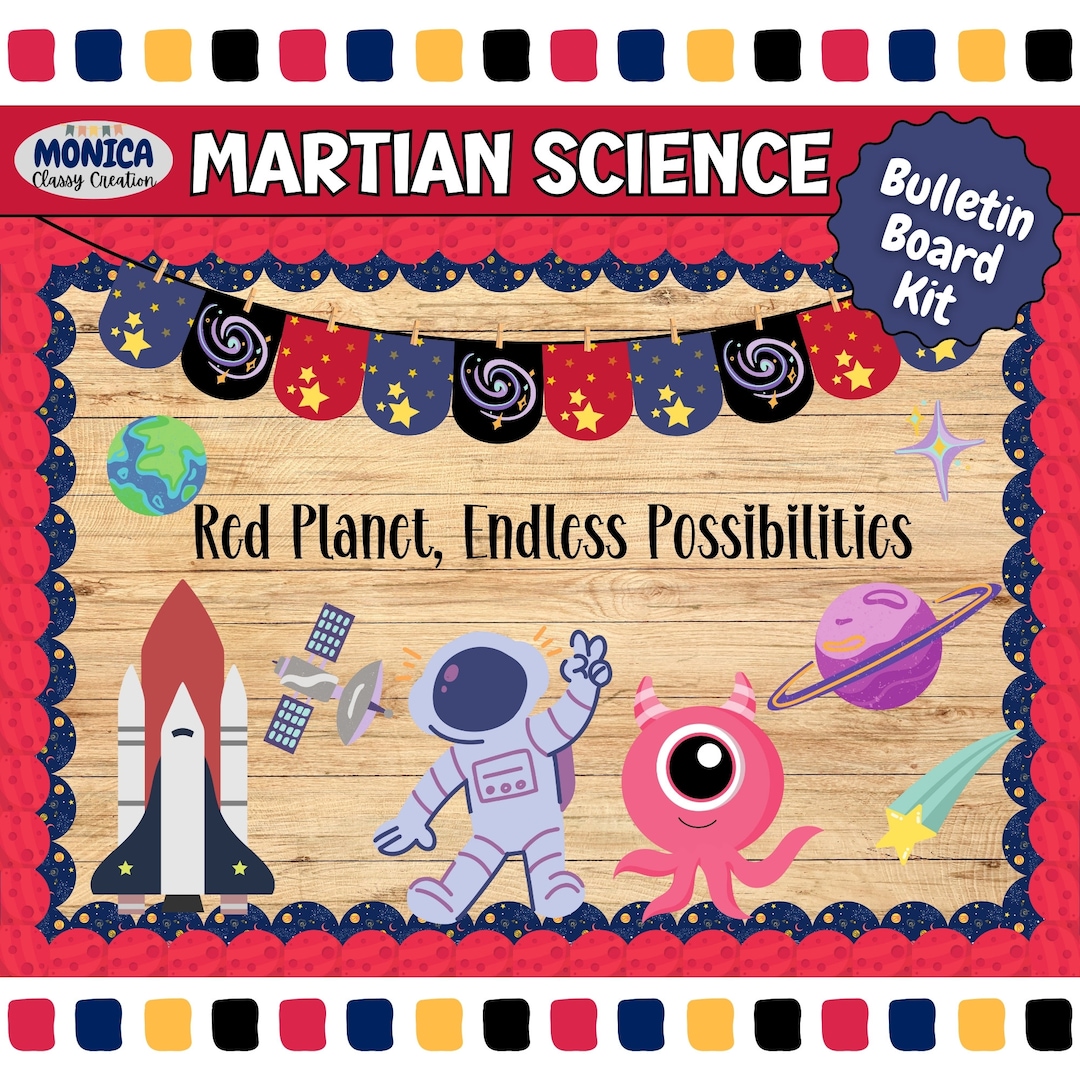 Outer Space Bulletin Board Kit- Space Theme Classroom Door Decor-star ...