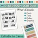Retro Classroom Schedule Cards-groovy Class Timetable Pack-editable ...