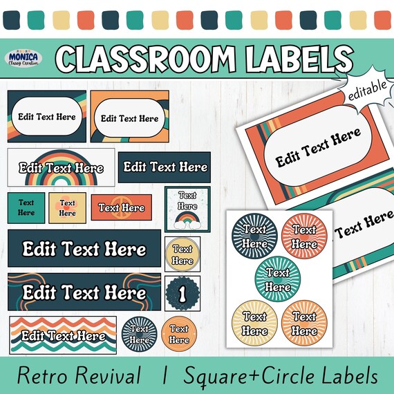 Classroom Labels Templates