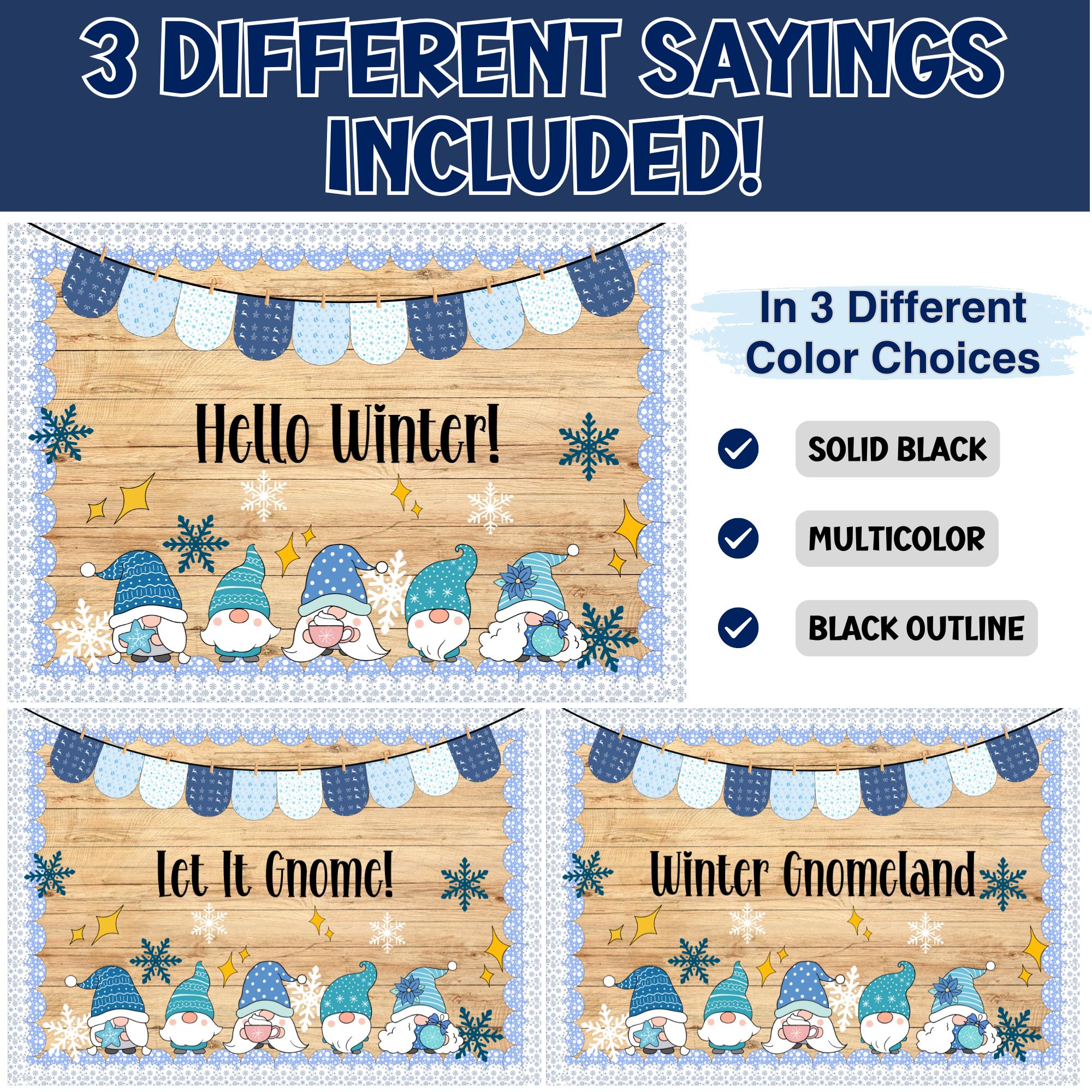 Snowy Winter Bulletin Board Kit January Classroom Decor Snowman ...