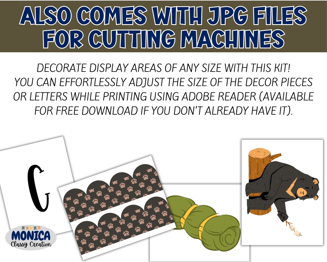 Camp Theme Bulletin Board Kit-happy Camper Classroom Door Decor-nature ...