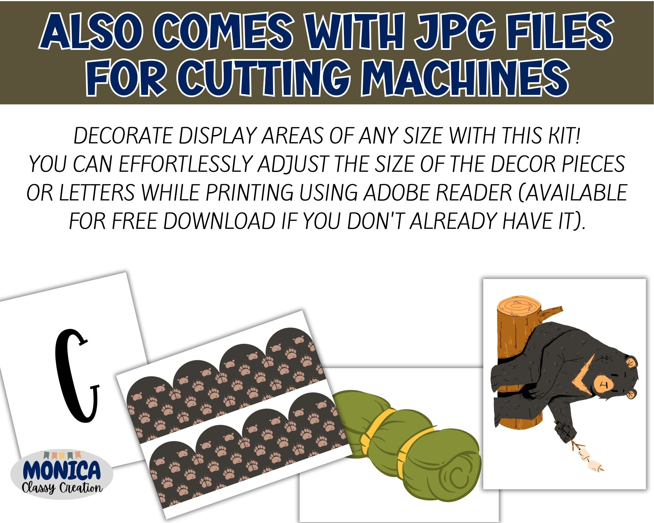 Camp Theme Bulletin Board Kit-happy Camper Classroom Door Decor-nature ...