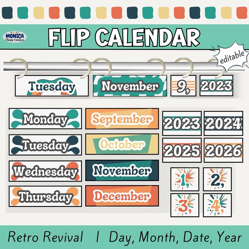 Daily Flip Calendar - Etsy